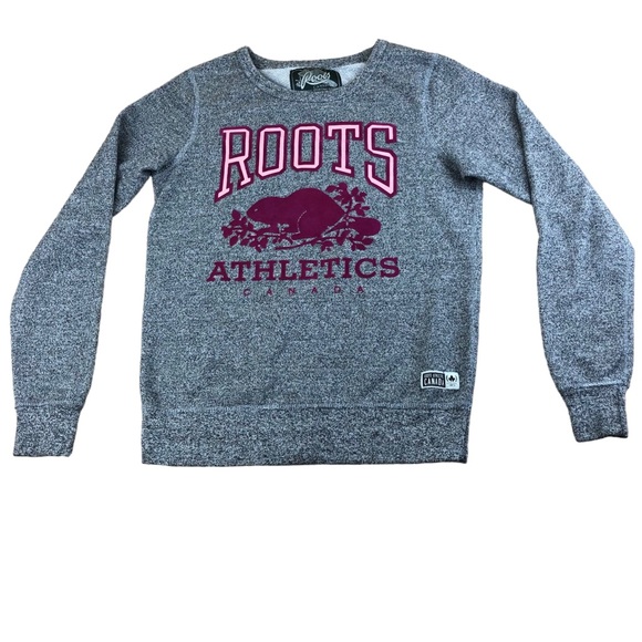 Roots | Tops | Roots Canada Gray Beaver Graphic Sweatshirt Crewneck ...